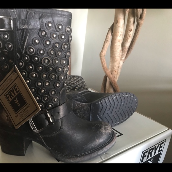 Frye | Shoes | Frye Distressed Leather Moto Boot | Poshmark
